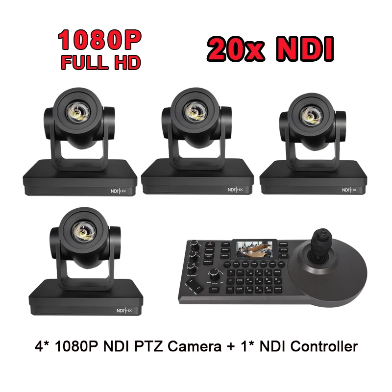 NDI-Camera-Kit-20X-Bundle-HDMI-3G-SDI-IP-PoE-HDMI-USB-PTZ-Camera-4D ...