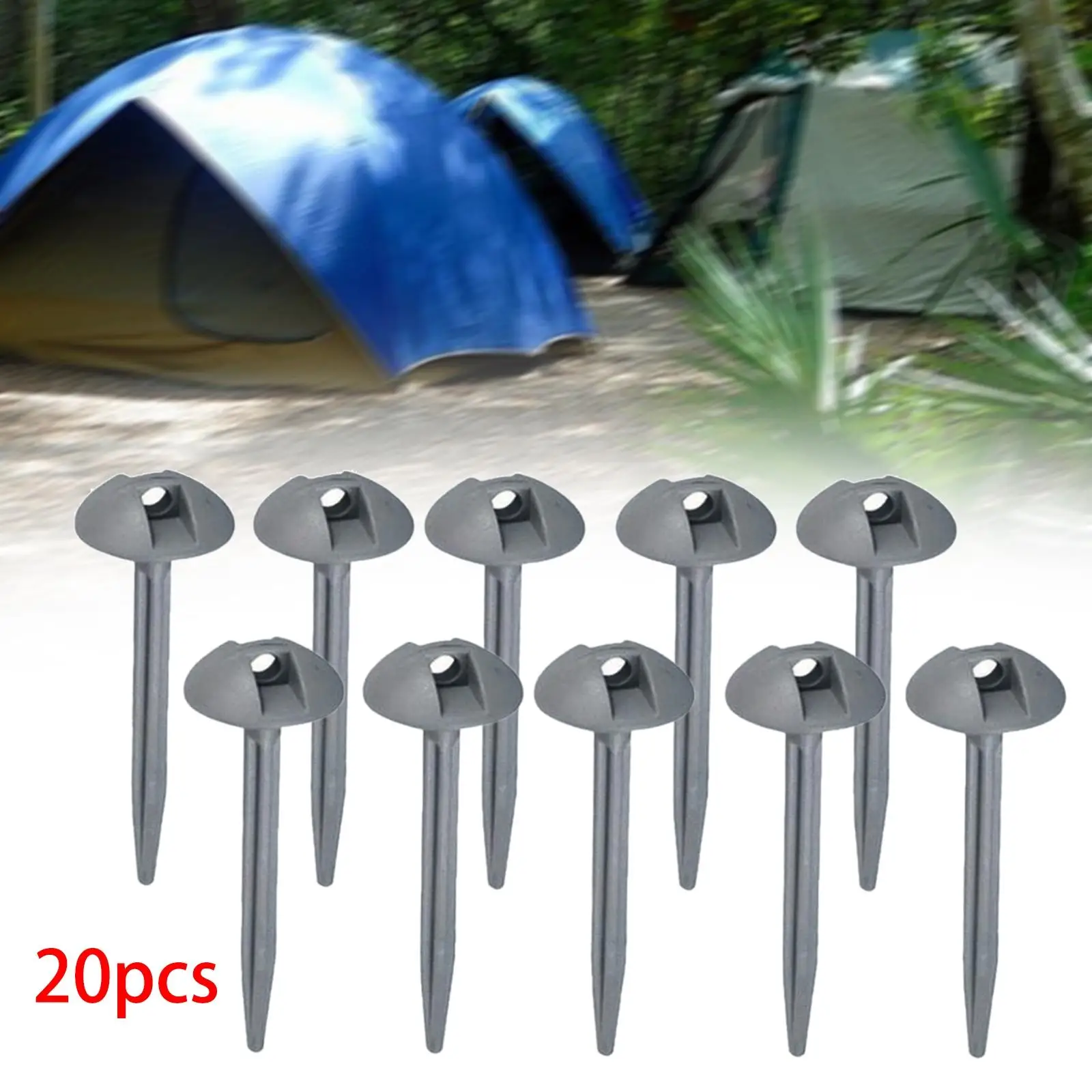 Plastic Tent Pegs 10 Pack Outdoor FGen 10-Piece Threaded Tent Stakes ...