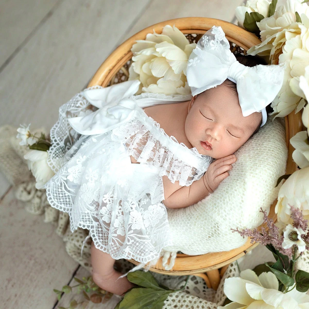 Ylsteed-2-Pieces-Set-Newborn-White-Lace-Photography-Outfits-with ...