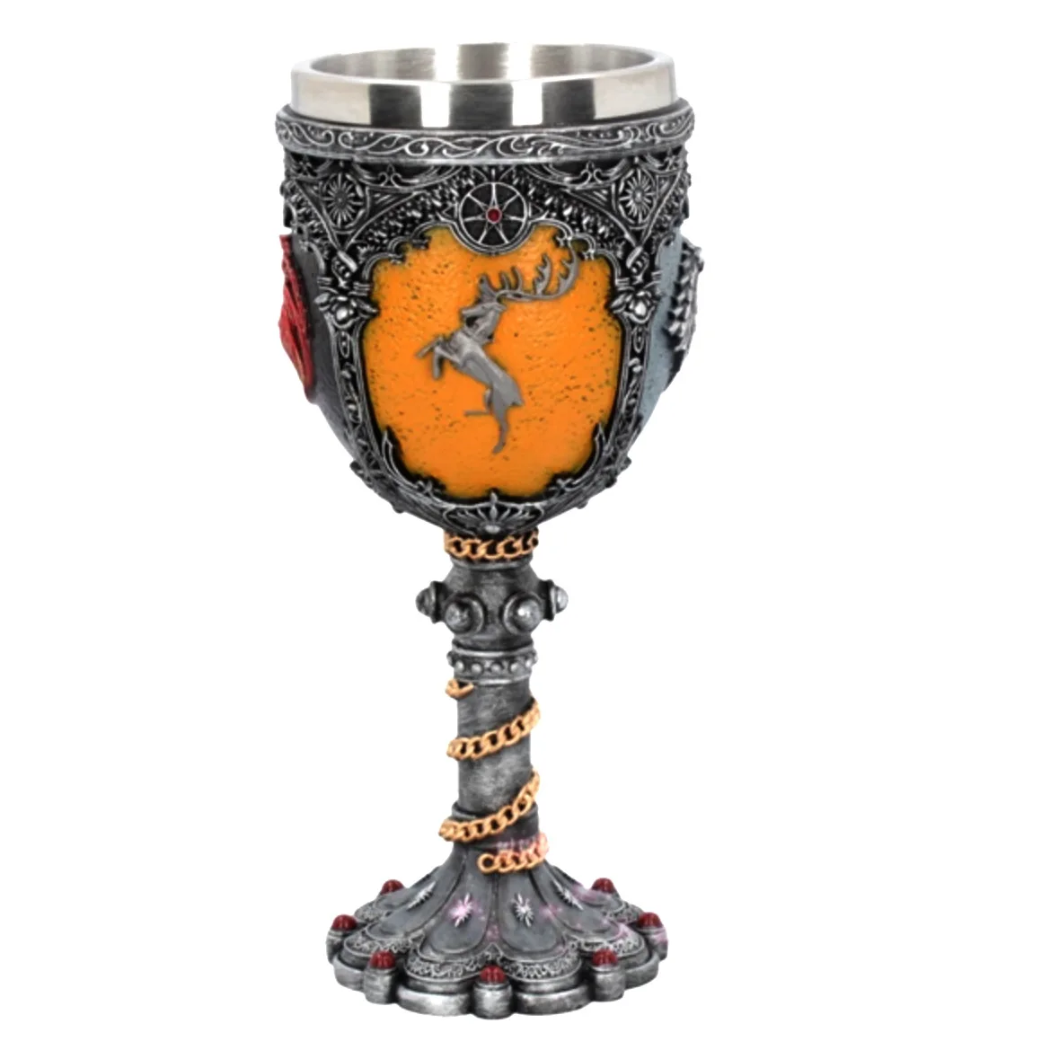 Medieval-Dragon-Skull-Beer-Mugs-Stainless-Steel-Resin-Thrones-Cups-Song ...