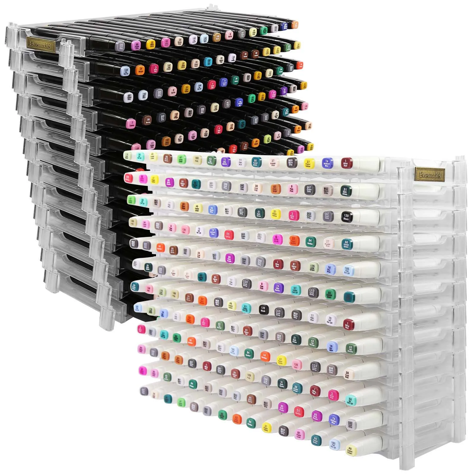 Evemodel 180 Slots Penholder Display Storage Pen Rack 12 Layers for ...