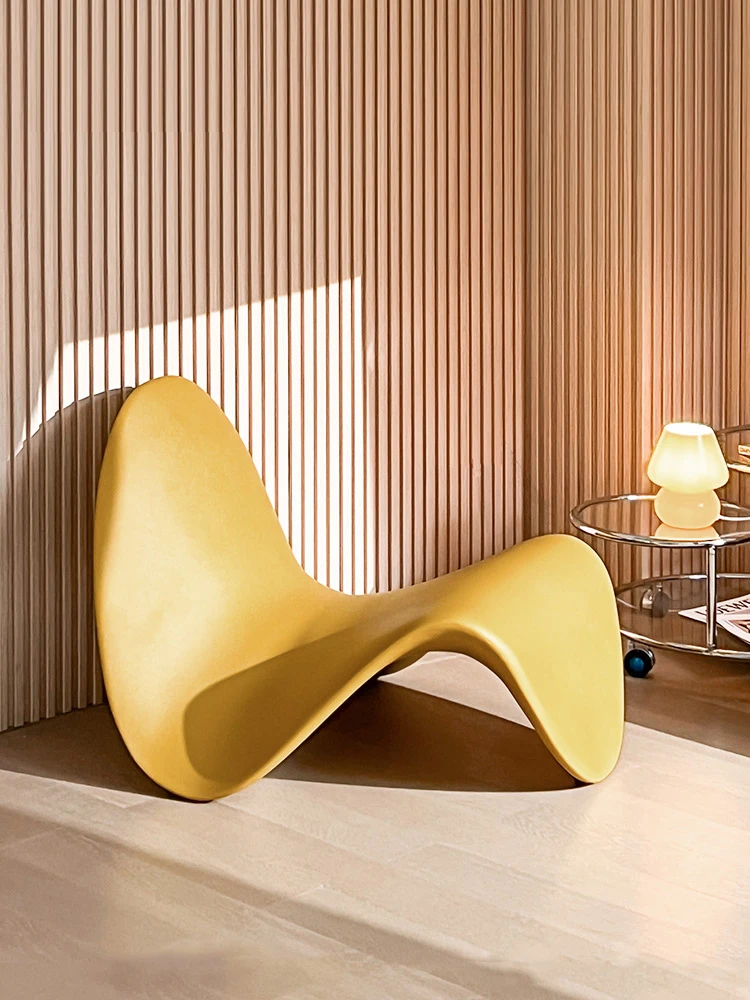 Nordic Modern Design PE Plastic Lounge Tongue Chair Lazy Sofa Chair Ins ...