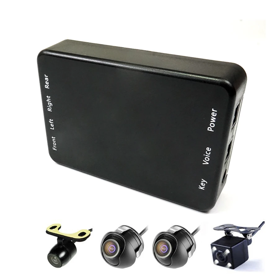Car Multiple Cameras Image Switch Control Box 2/4 Cameras For Front ...