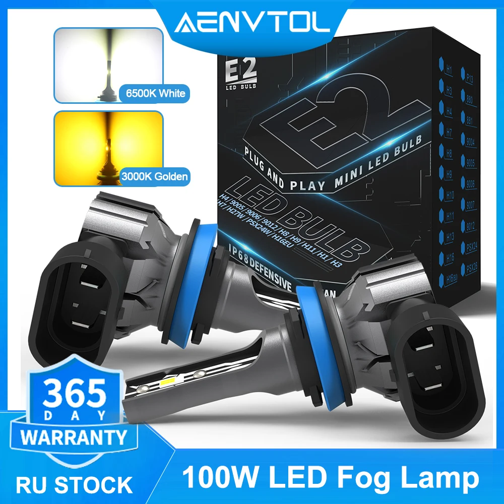 2Pcs-30000Lm-CANBUS-H8-H7-LED-Yellow-White-H10-H11-Led-Fog-Lights-H16JP ...