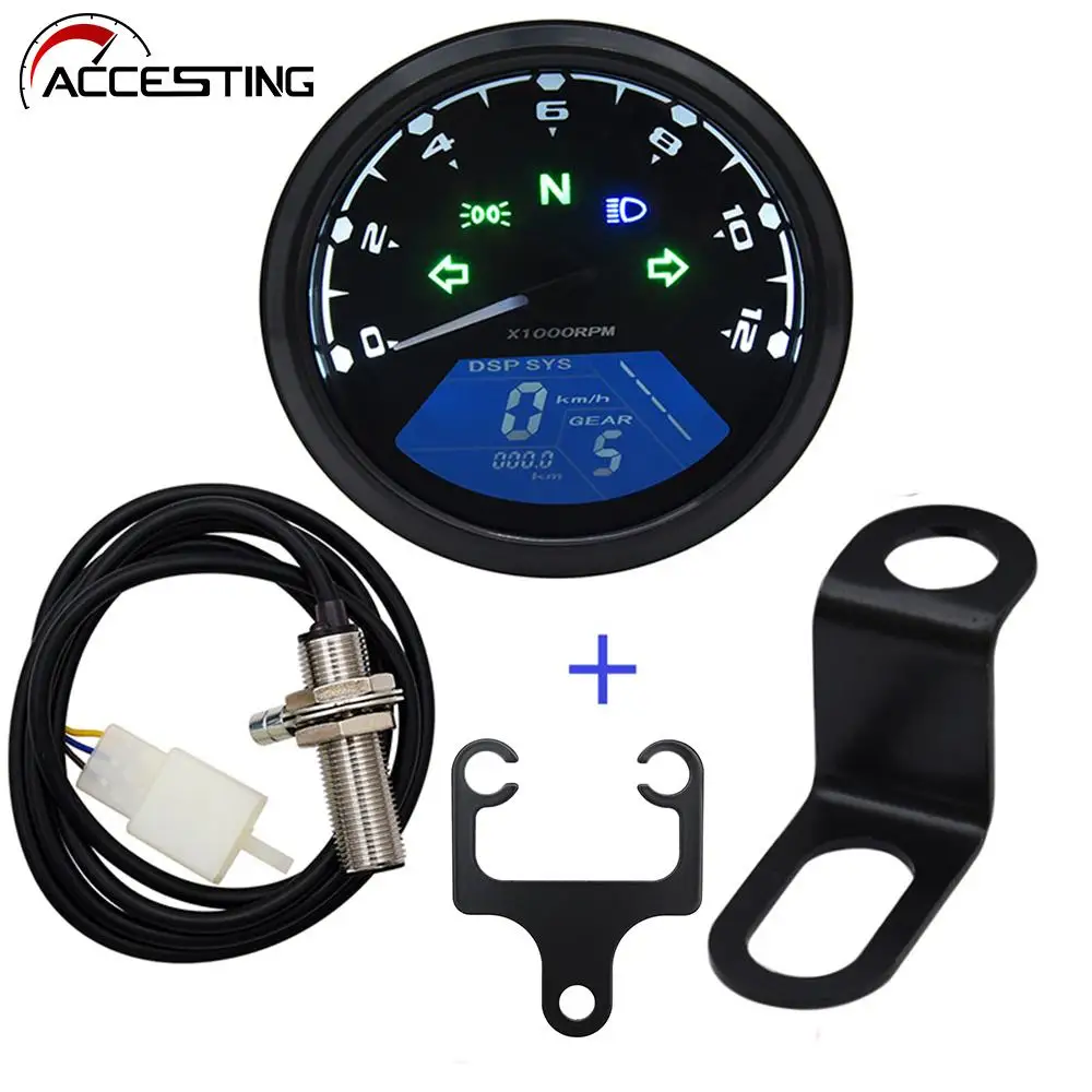 12V-Motorcycle-Speedometer-Tachometer-1-4-Cylinders-Motorbike-Gauge ...