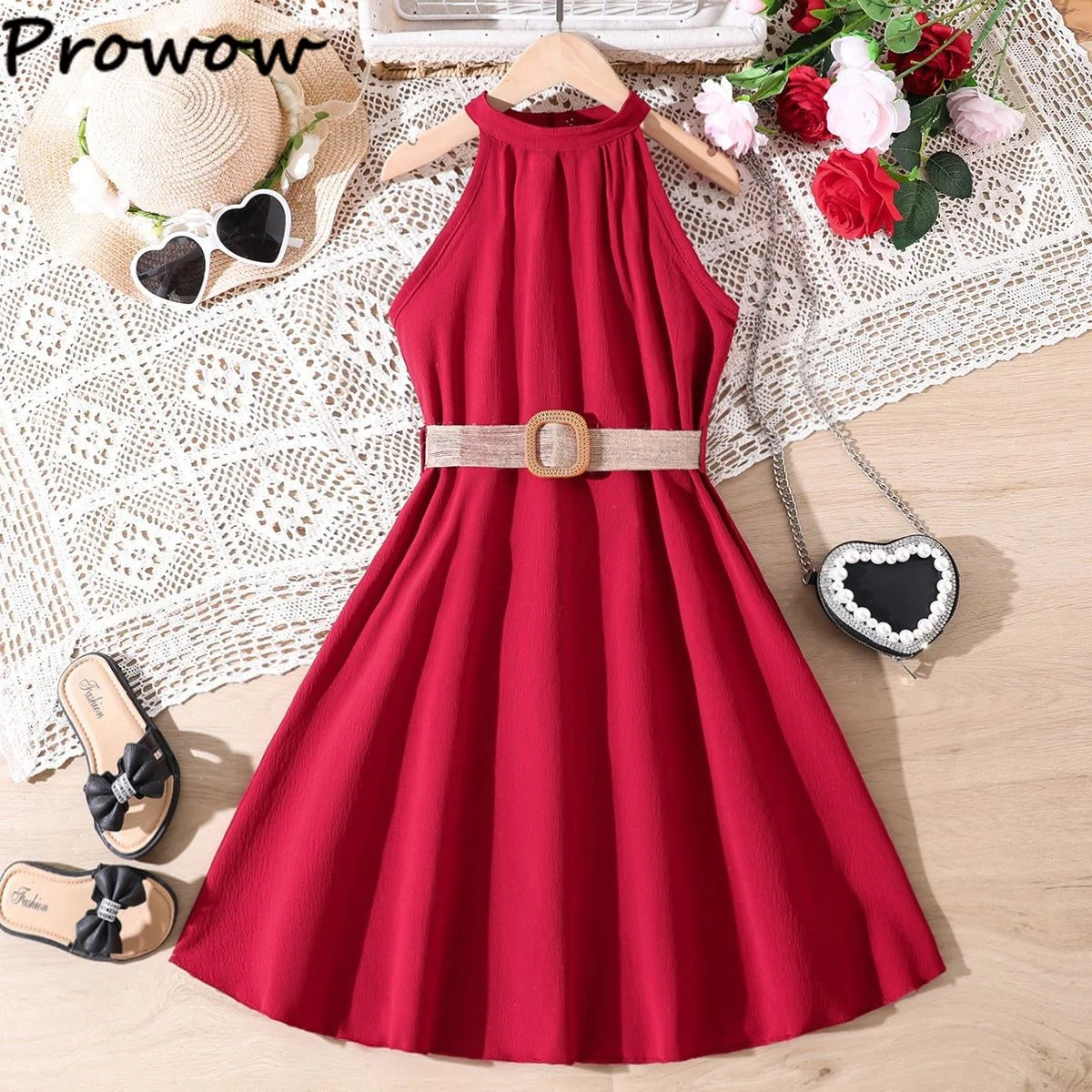 Prowow-Girls-Party-Dresses-Holiday-2024-Clothes-For-Girls-Halter-off ...