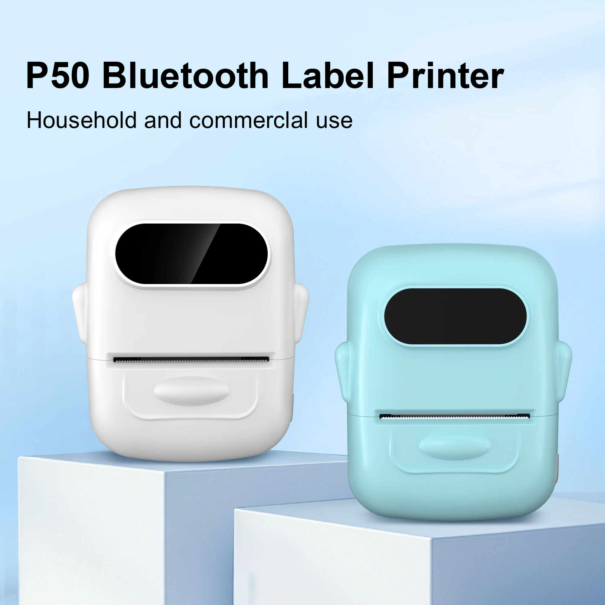 P50-Portable-Bluetooth-Label-Maker-Wireless-Printer-Thermal-Label ...