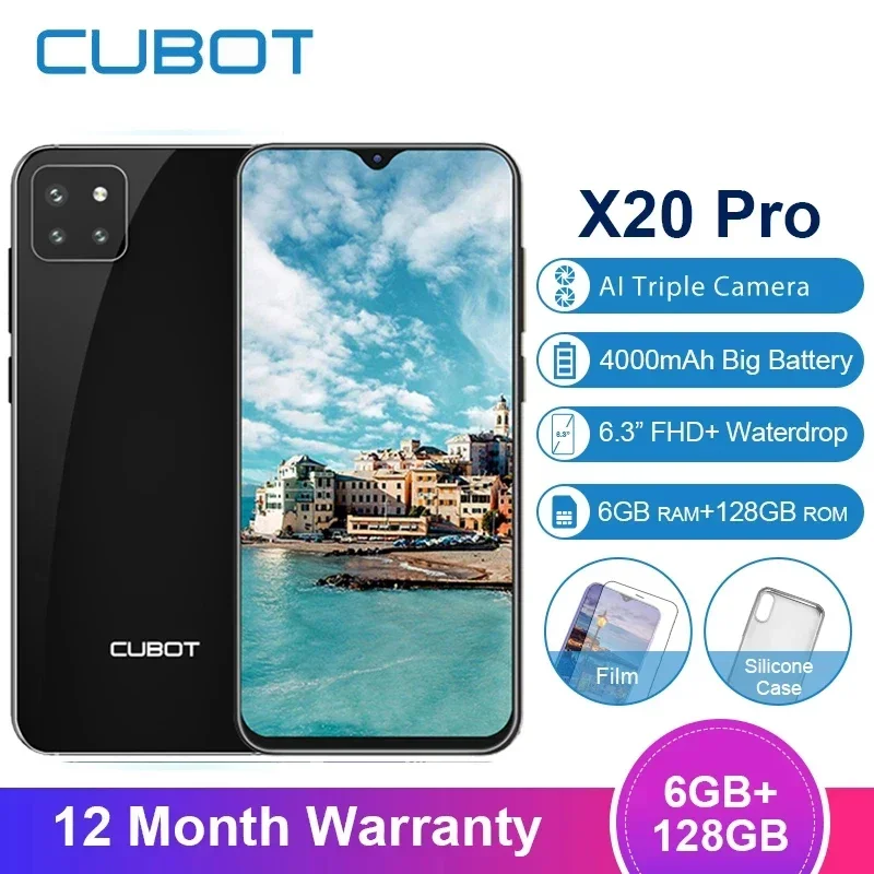Cubot-X20-Pro-4G-Smartphone-6GB-RAM-128GB-ROM-Android-9-0-FHD-Waterdrop ...