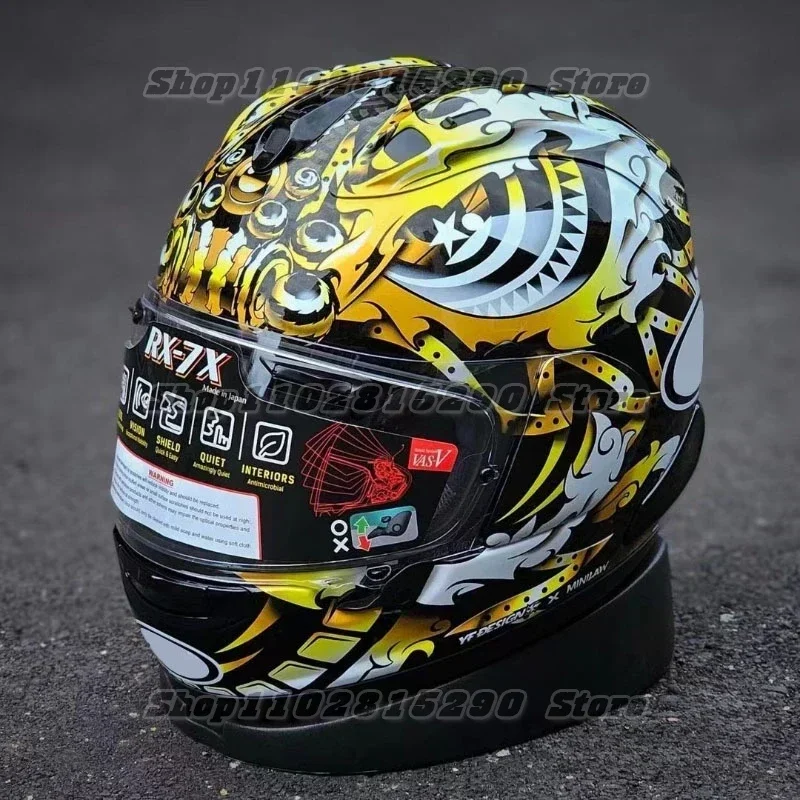 RX-7X-Lion-Gold-Motorcycle-Helmet-RX7X-Full-Face-Helmet-RX-7X-Corsair-X ...