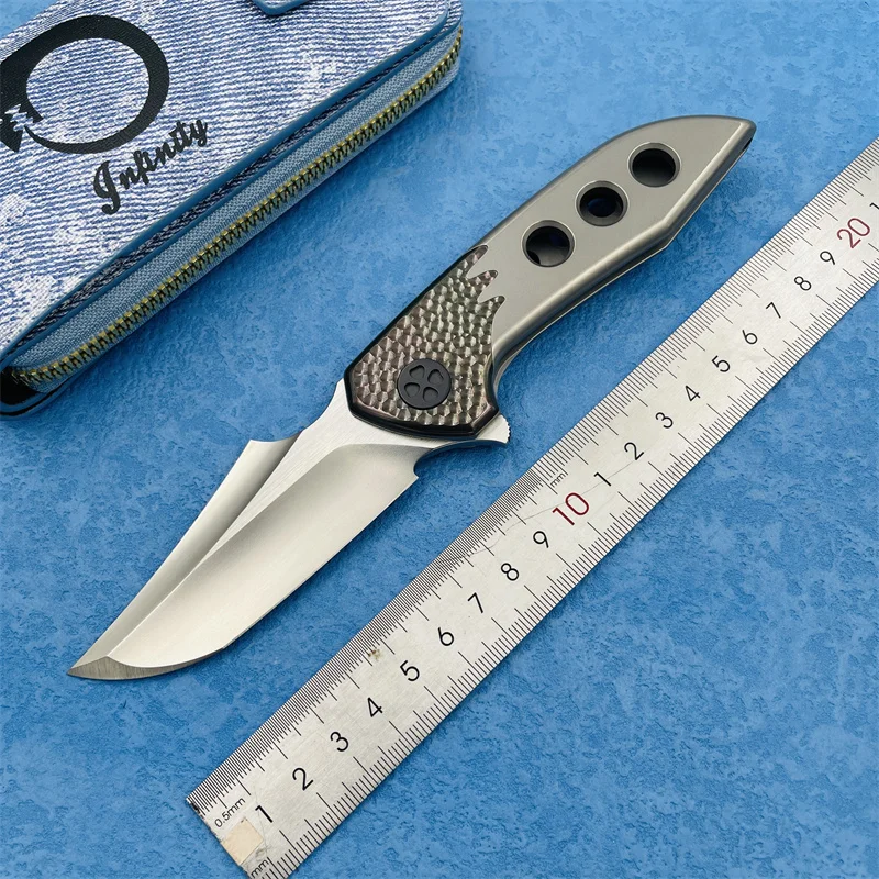 INFINITE-Grievance-Folding-Knife-CPM-20CV-Blade-Integrated-Titanium ...