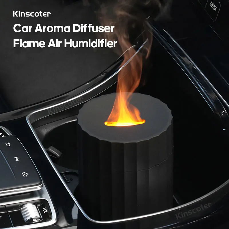 Car-Diffuser-Flame-Humidifier-Essential-Oil-Aroma-Aromatherapy-Diffuser ...