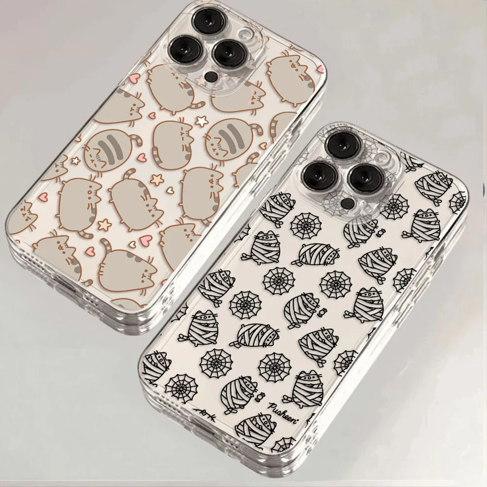 Transparent Cat Design Phone Case - Pusheen Edition for Redmi Note 10 ...