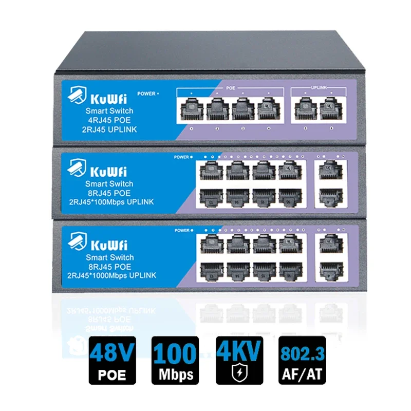 4-8-Port-10-100Mbps-Ethernet-Fast-Switch-High-Power-60W-120W-POE-Switch ...