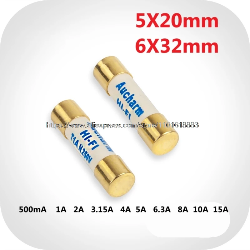 2PCS Slow melting sterling silver fuse Aucharm HIFI fuse CD amplifier ...