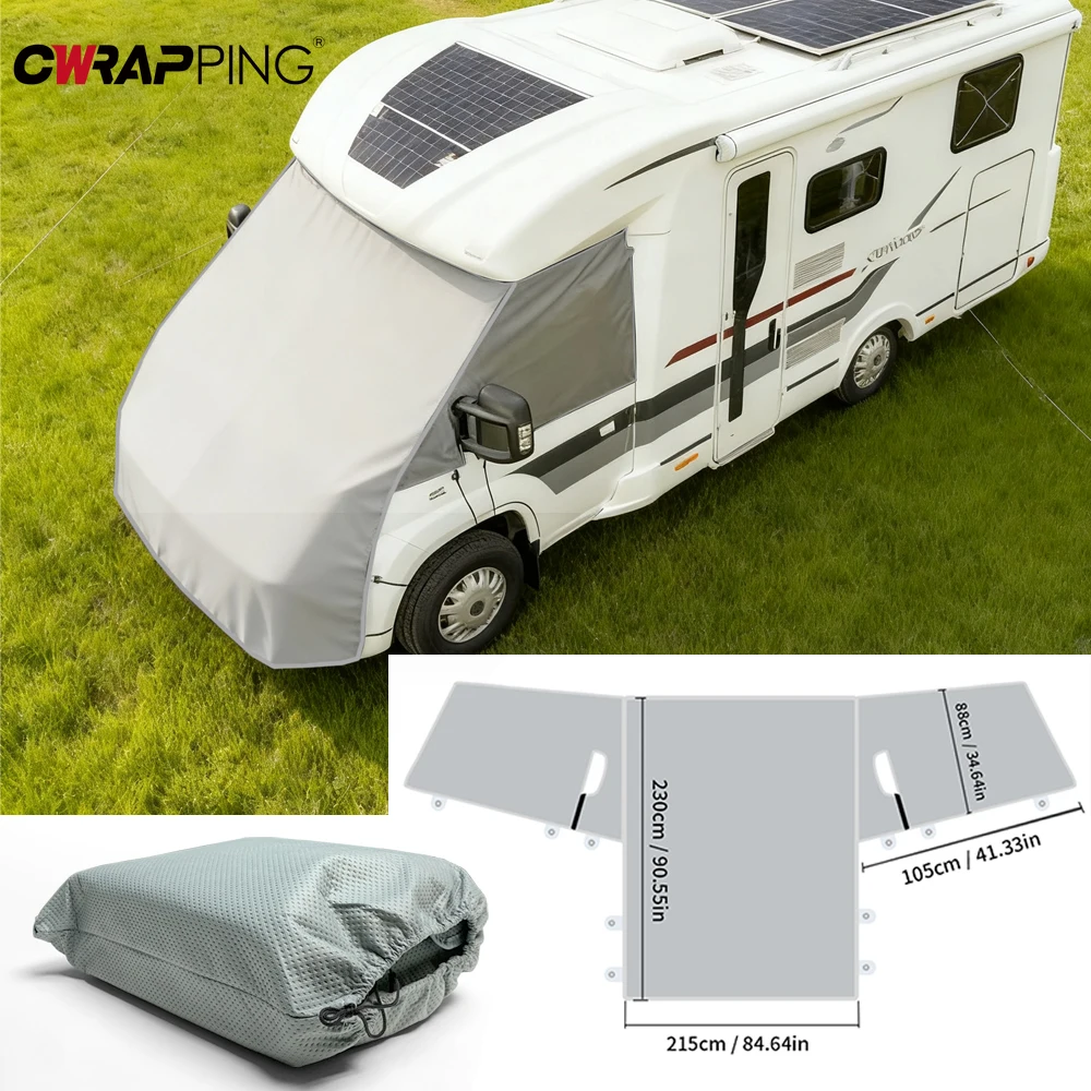 Windscreen Frost Cover Campervan Gadgets RV Car Bonnet Cover Motorhome ...