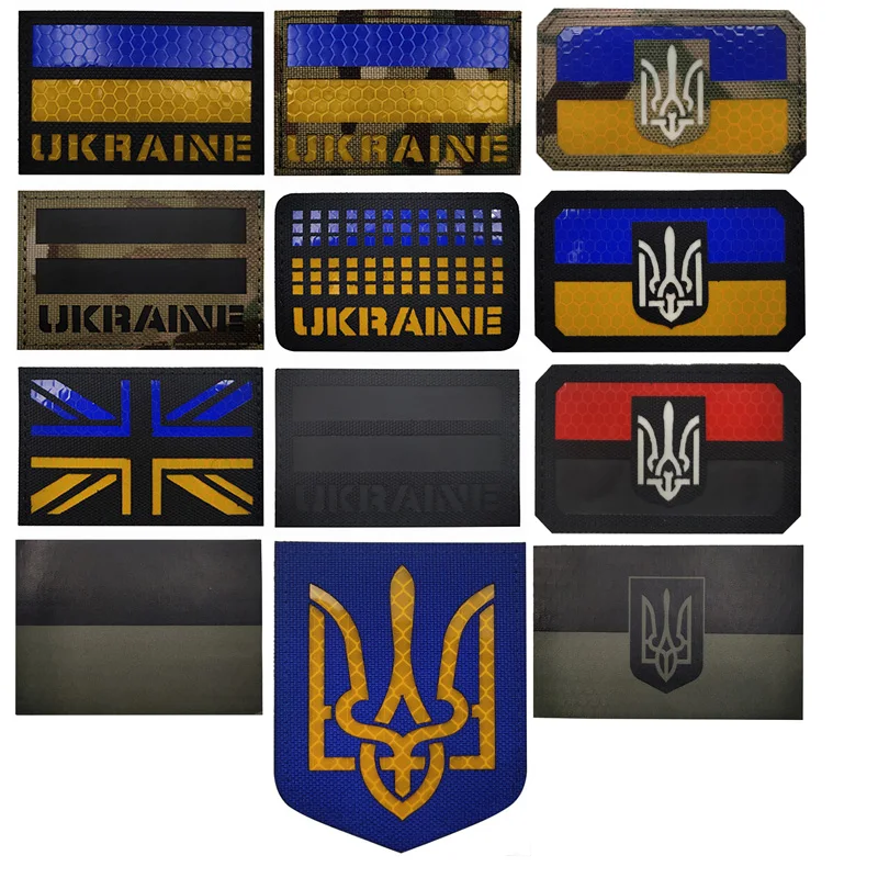 Ukraine-Flag-Ukrainian-Armband-IR-Multicam-Patch-Hook-Loop-Badges-Cloth ...