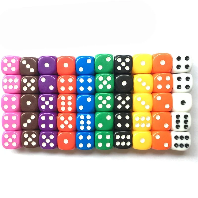 Dropshipping Copilot - 10PCS/Lot Dice Set 10 Colors Solid Acrylic 6 ...