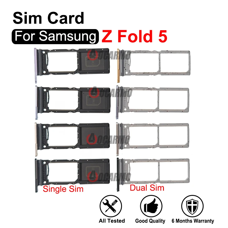 Single-Dual-Sim-Tray-For-Samsung-Galaxy-Z-Fold-5-SM-F946-Black-Blue ...