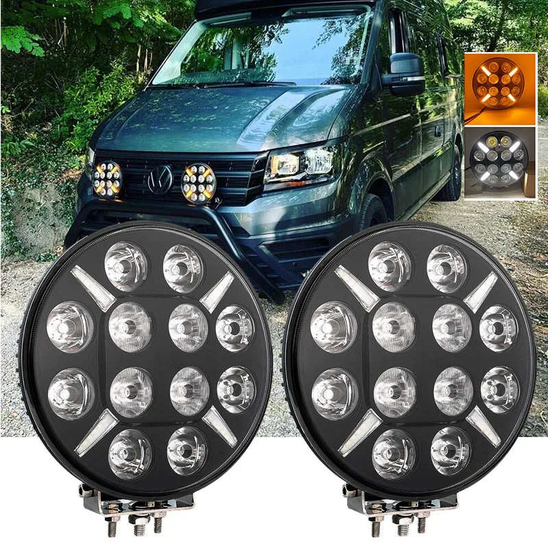 9-Round-Off-Road-Light-LED-Driving-Truck-LED-Work-Spotlight-Headlight ...