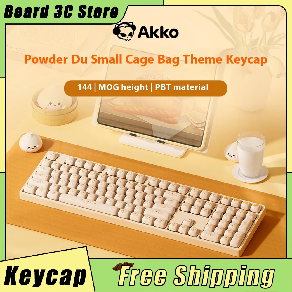 Akko-MOG-Keycap-144keys-Cute-PBT-Sublimation-Keycaps-Circular ...