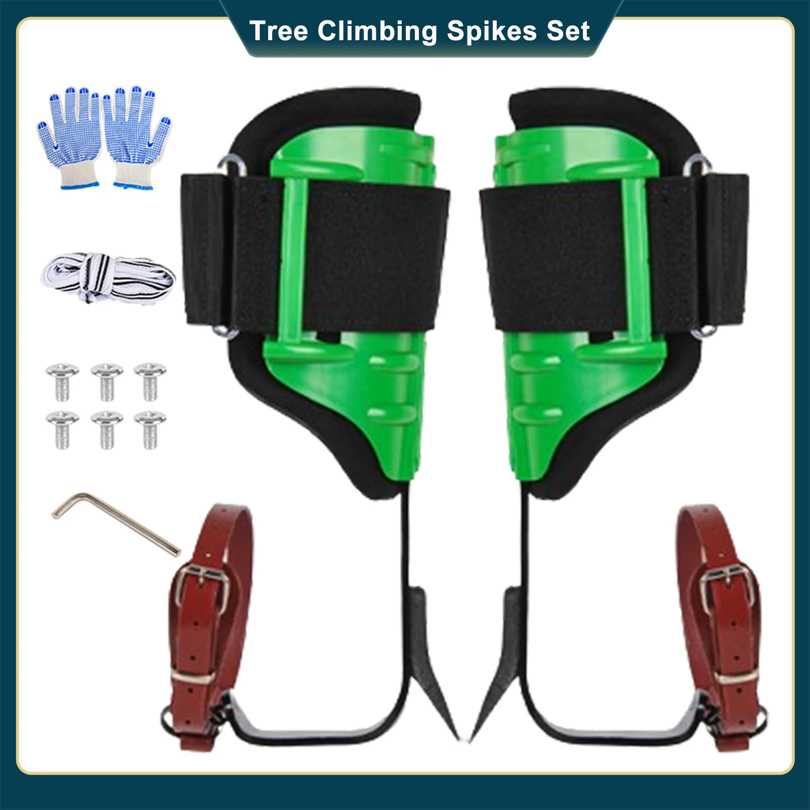 Tree-Climbing-Spikes-Sturdy-Height-Adjustable-Climbing-Spurs-Washable ...