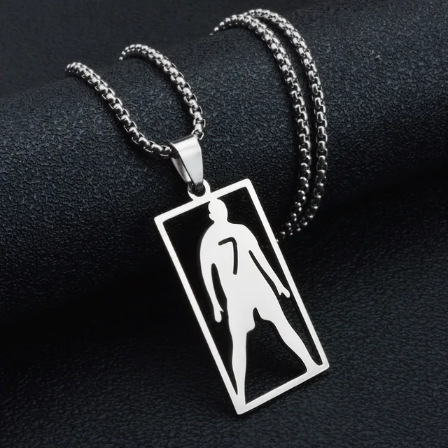 HNSP Lionel Messi Cristiano Ronaldo Stainless Steel Pendant Necklace ...