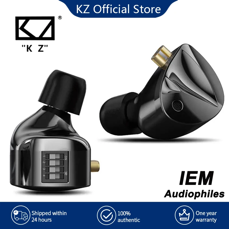 KZ-D-Fi-Wired-Headset-HIFI-IEM-in-Ear-4-Level-Tuning-Switch-Earphone ...