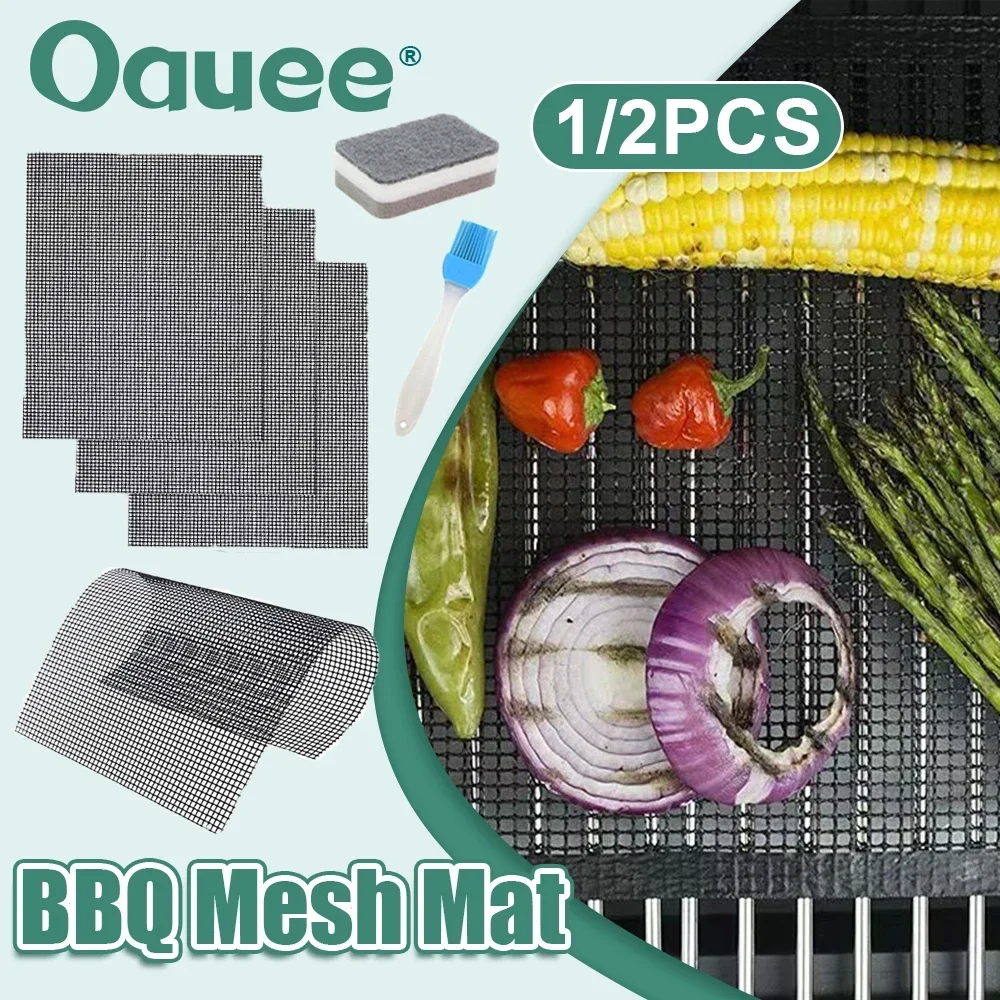 Non-stick-Barbecue-Mesh-Mat-Reusable-Heat-Resistance-BBQ-Net-Pad ...