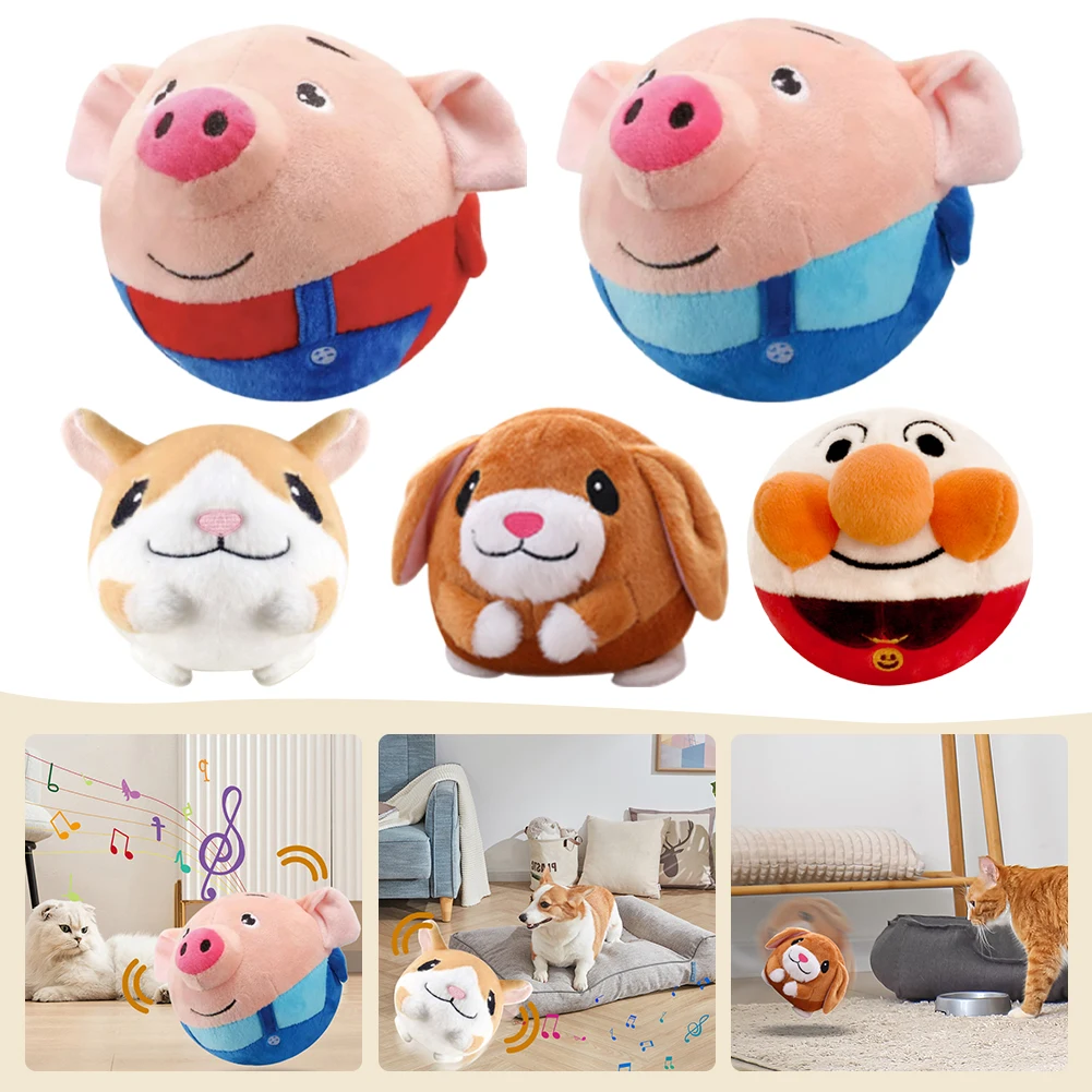 Plush-Automatic-Bouncing-Toys-Bite-Resistant-Music-Vibration-Bouncing ...