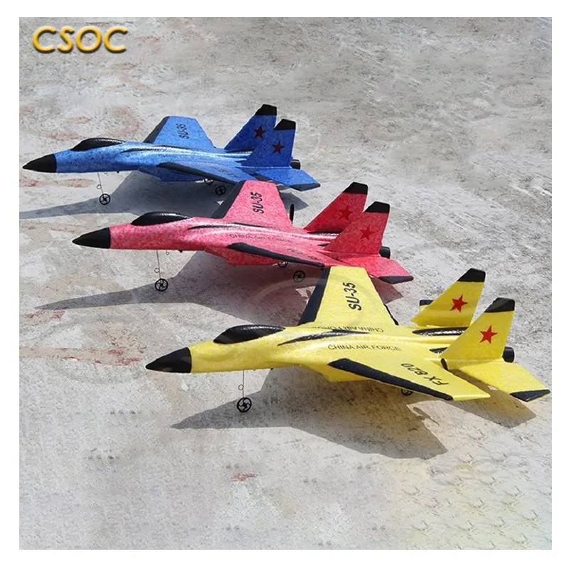 SU35 RC Plane Airplanes Outdoor RTF Tail Pusher Flyer Model Foam Remote ...