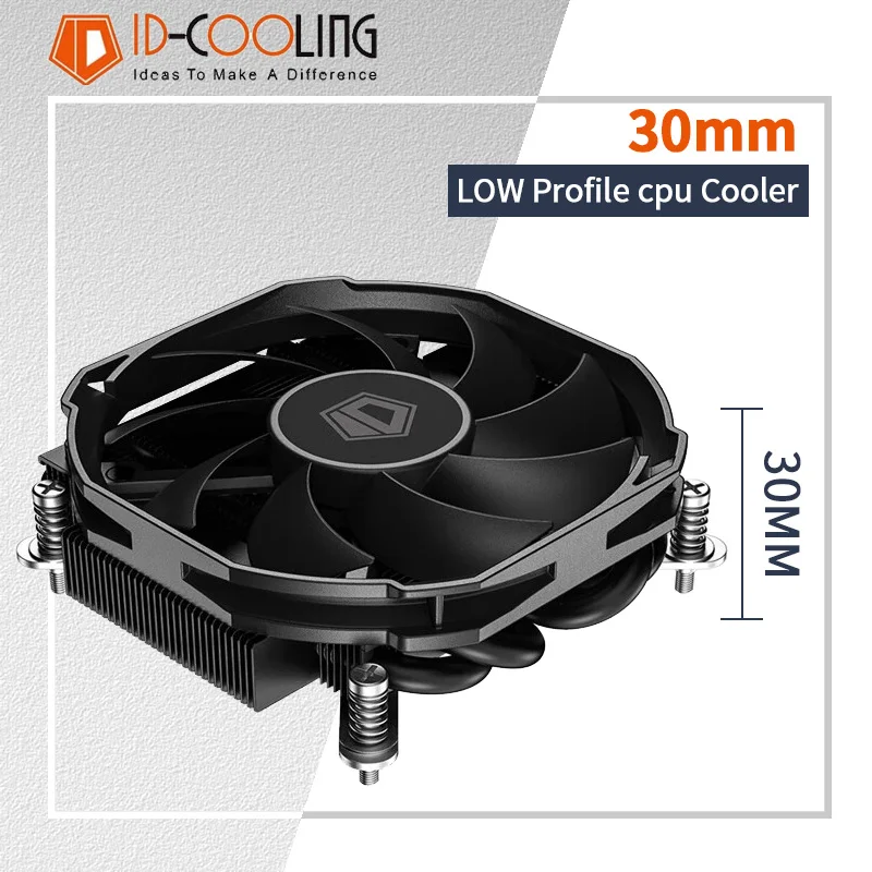 ID-Cooling-IS-30i-Low-Profile-30mm-Ultra-slim-CPU-Radiator-4-Heatpipes ...