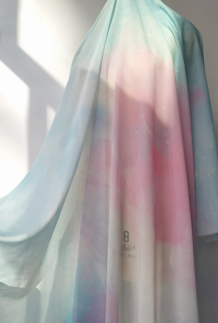 57‘’ Wide By Meter Ombre Chiffon Fabric Gradual Chiffon Material For ...