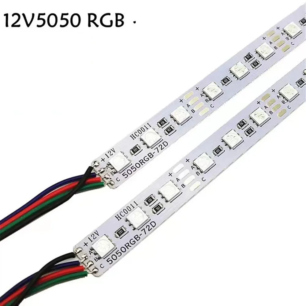 10pcs 50cm 12V 24V LED Hard Strip 5050 RGB Rigid Hard Bar strip ...