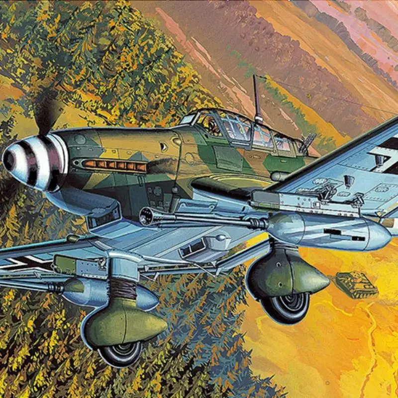 Academy-12404-1-72-Ju-87G-2-Stuka-Kanonen-Vogel-Plastic-Assembly-Model ...