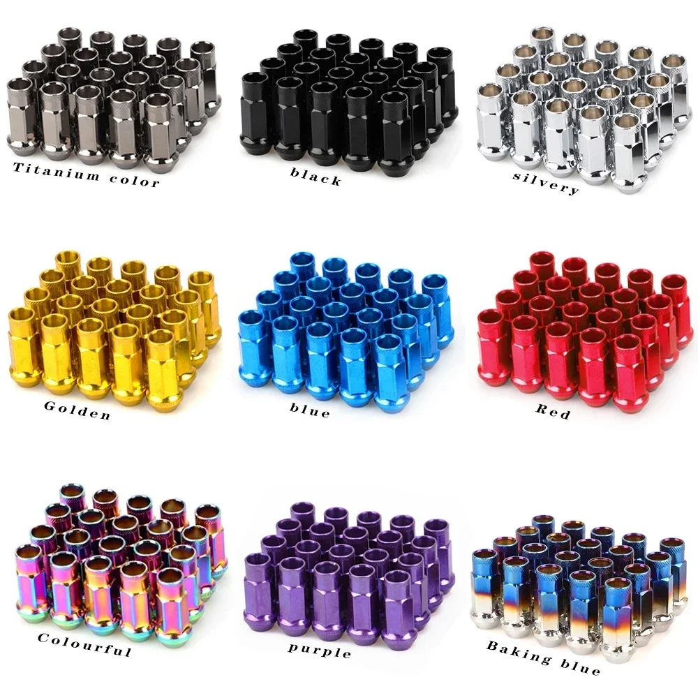 SR48-Steel-Extended-Open-Racing-Car-Wheel-Rims-Lug-Nuts-Extended-Tuner ...