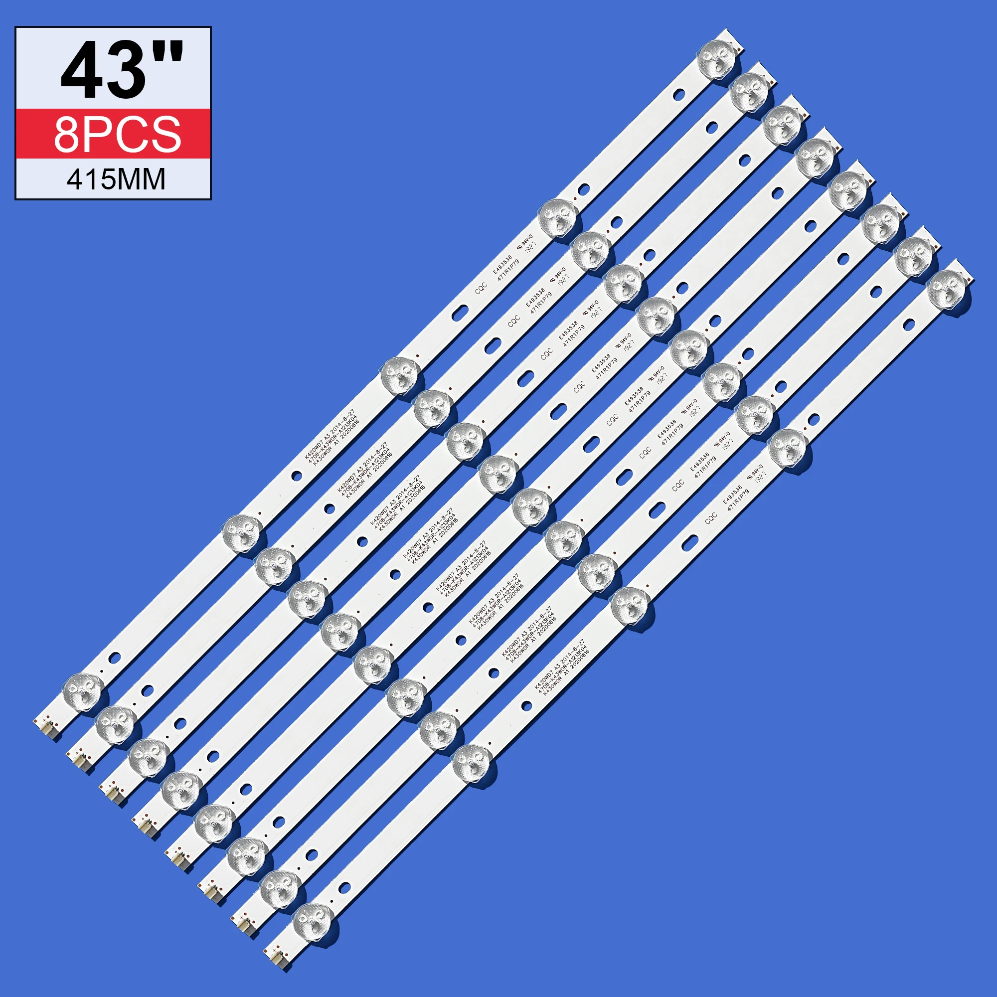 8pcs 5lampLED Backlight strip for TH 43CX500C TH 43D400C TH 43D580C TH ...