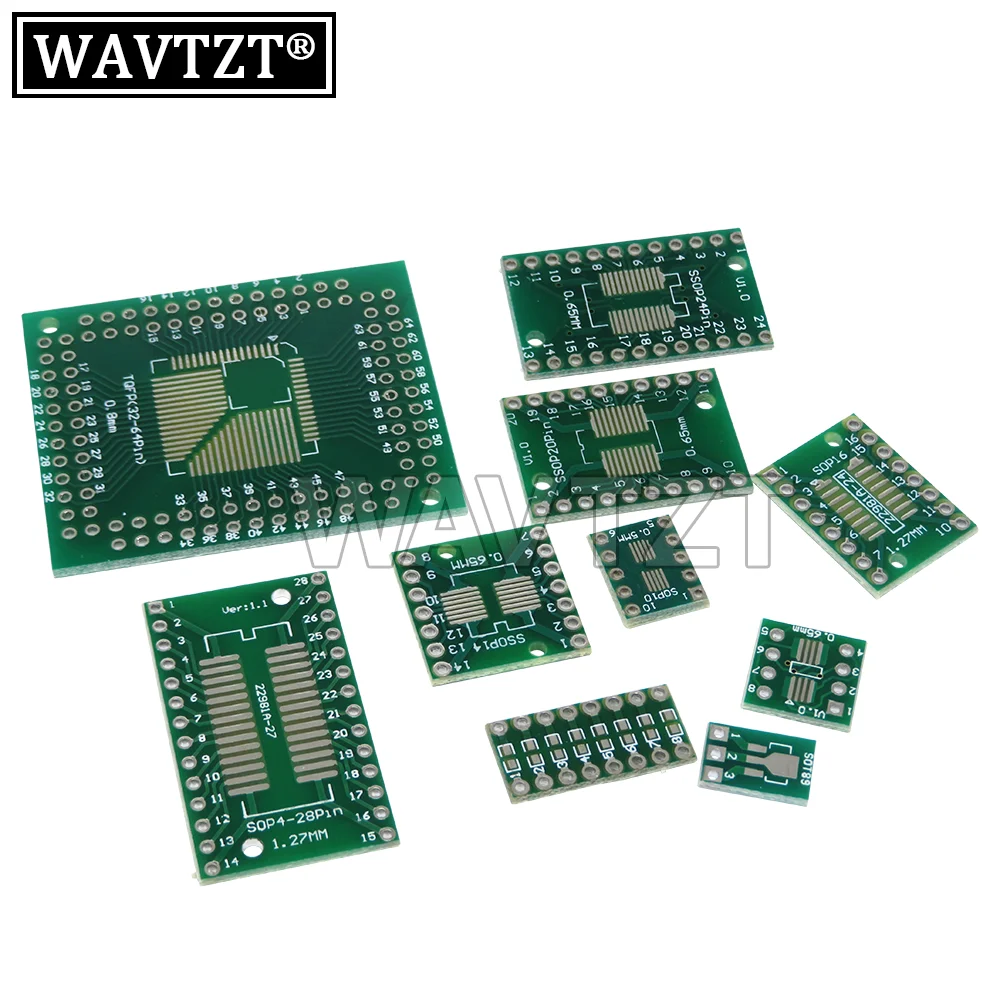 PCB Board SMD Turn To DIP Adapter Converter Plate SOP 8/16/14/20/24/28P ...