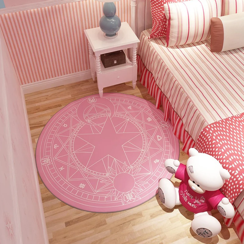 Sakura-Magical-Circle-rugs-Anime-Bedroom-Round-Pink-Princess-Girl ...