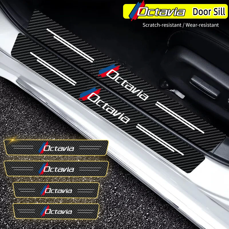 Carbon-Fiber-Car-Porta-Threshold-Protector-Adesivos-Auto-Porta-Entrada ...