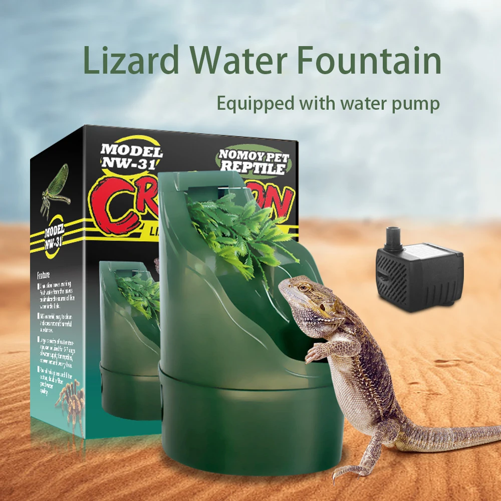 110-130V,Lizard chameleon automatic water drinker,imitation plant ...