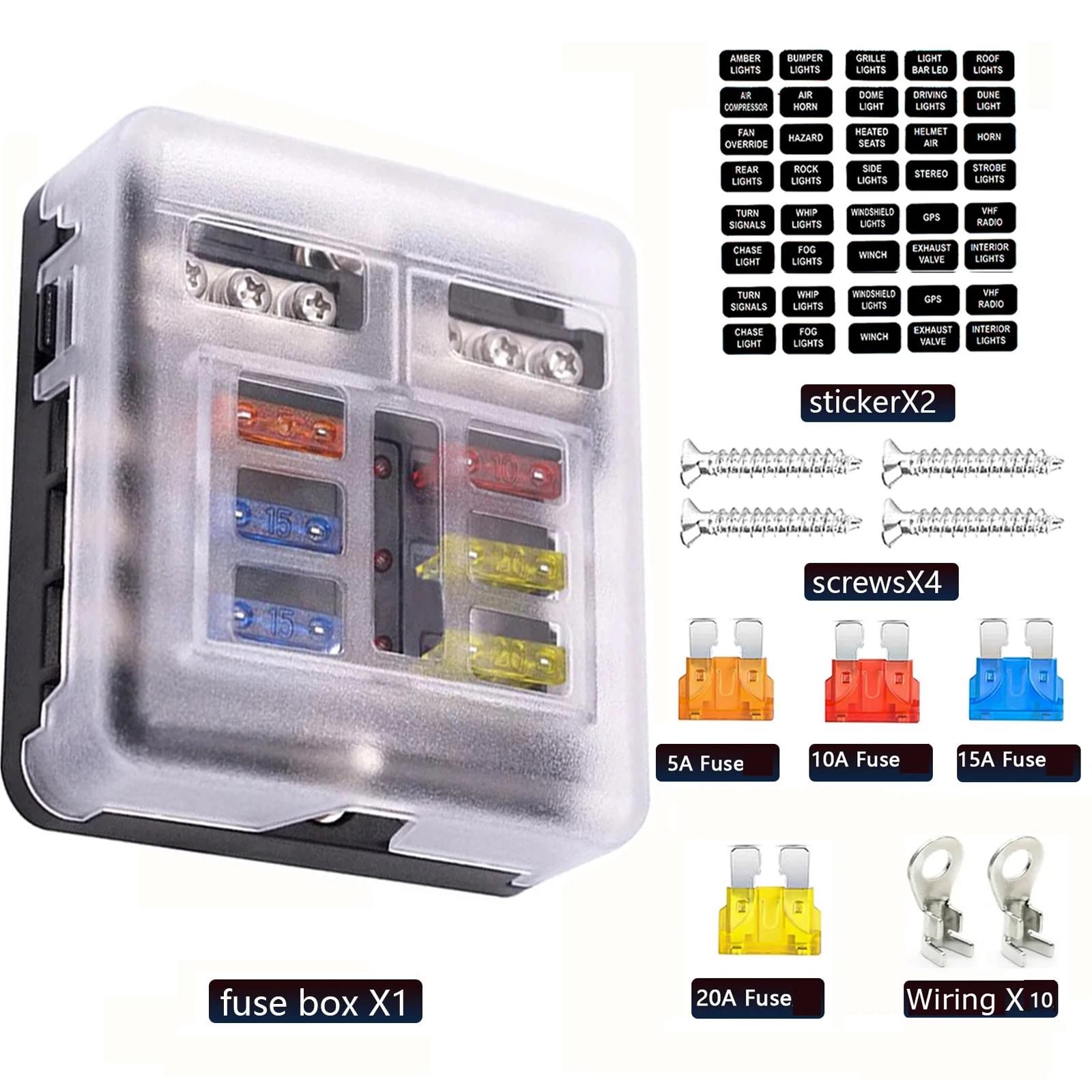 Universal Auto Fuse Block with LED Indicator | Camping Gear - Camping ...