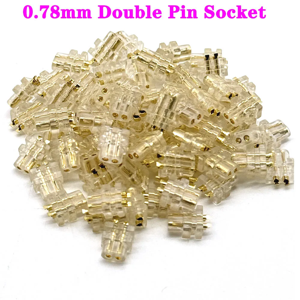 NEW 2pin Socket Female 0.78mm Double Pin Socket Male Diy Custom High ...