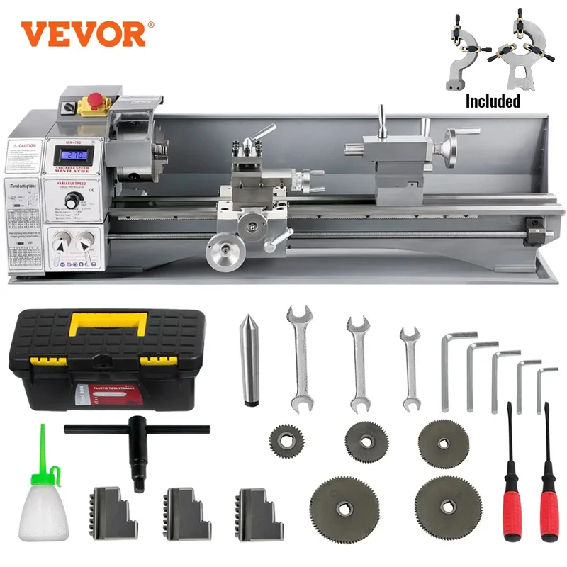 VEVOR-Lathe-Machine-550W-1100W-Mini-Metal-Lathe-Variable-Speed-For-DIY ...