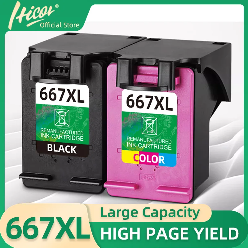 Remanufactured-Ink-Cartridge-Replacement-For-HP-667-667XL-3YM81AL ...