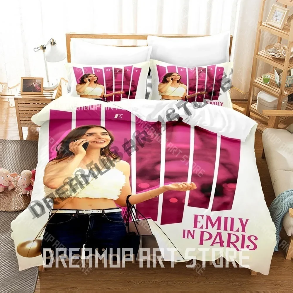 3D Print Emily In Paris TV Bedding Set Single Twin Full Queen King Size ...