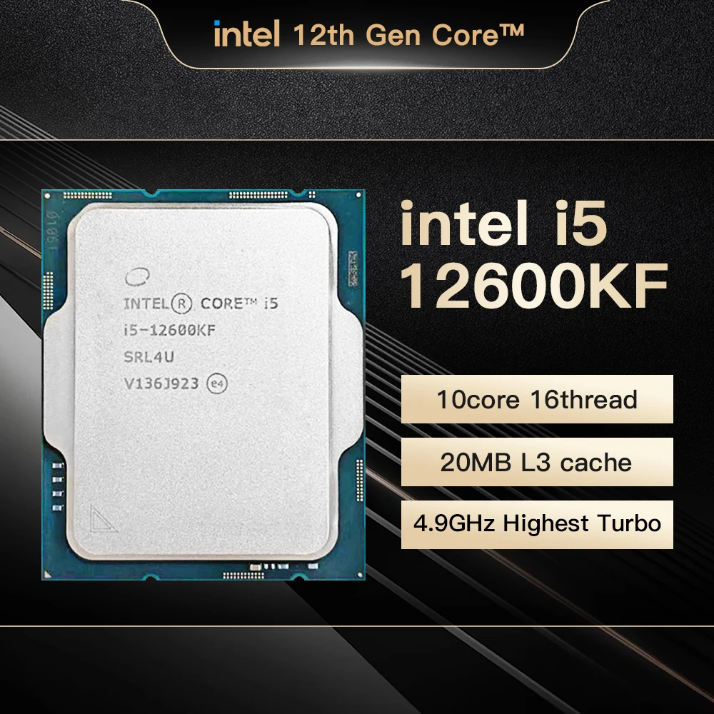 Processador intel core i5 12600KF novo 12th overclock i5 12600kf 10 core 16 thread gamer cpu ...