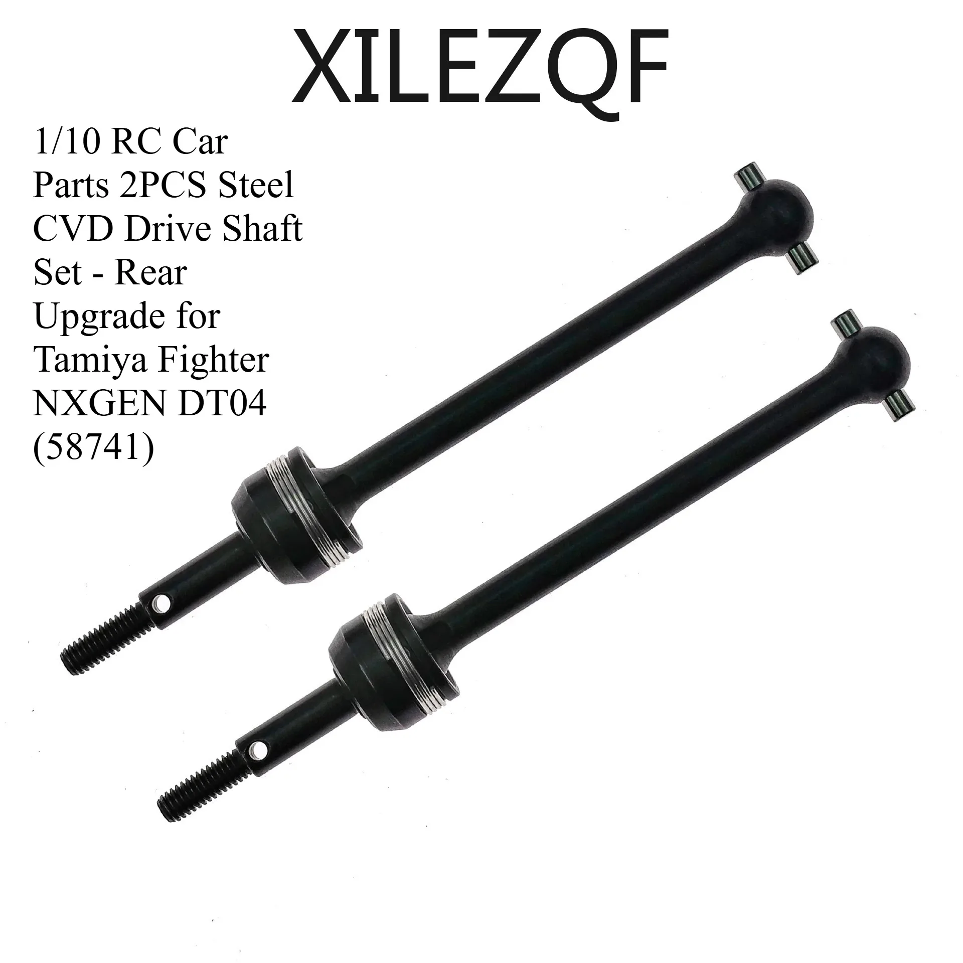 XILEZQF 1/10 RC Car Parts 2PCS Steel CVD Drive Shaft Set - Rear Upgrade ...