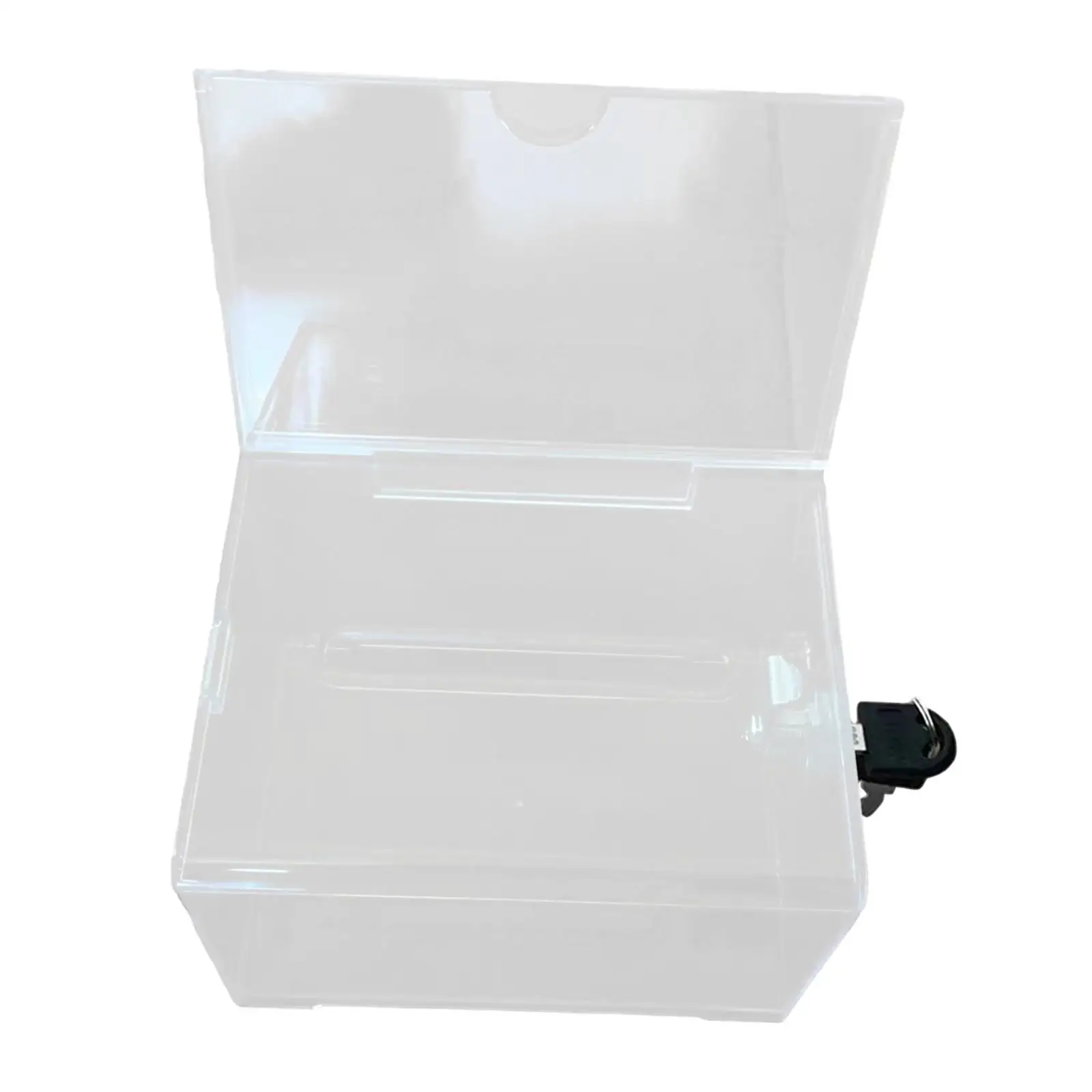 Clear-Donation-Box-with-Lock-Raffle-Ticket-Box-Acrylic-Donation-Box-for ...