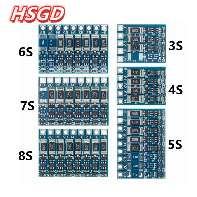 5s 21V 4.2V 밸런스 기능 보호 보드 68mA 5s 리튬 이온 리포 배터리, 리튬 18650 배터리 밸런스드 3S 4s 5s 6S 7S 8S| | - AliExpress