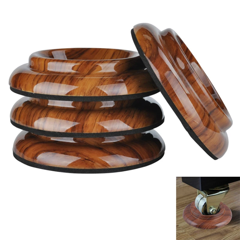 Piano Foot Pads 4pcs Piano Mats Foot Imitation Red Wood Grain ABS ...